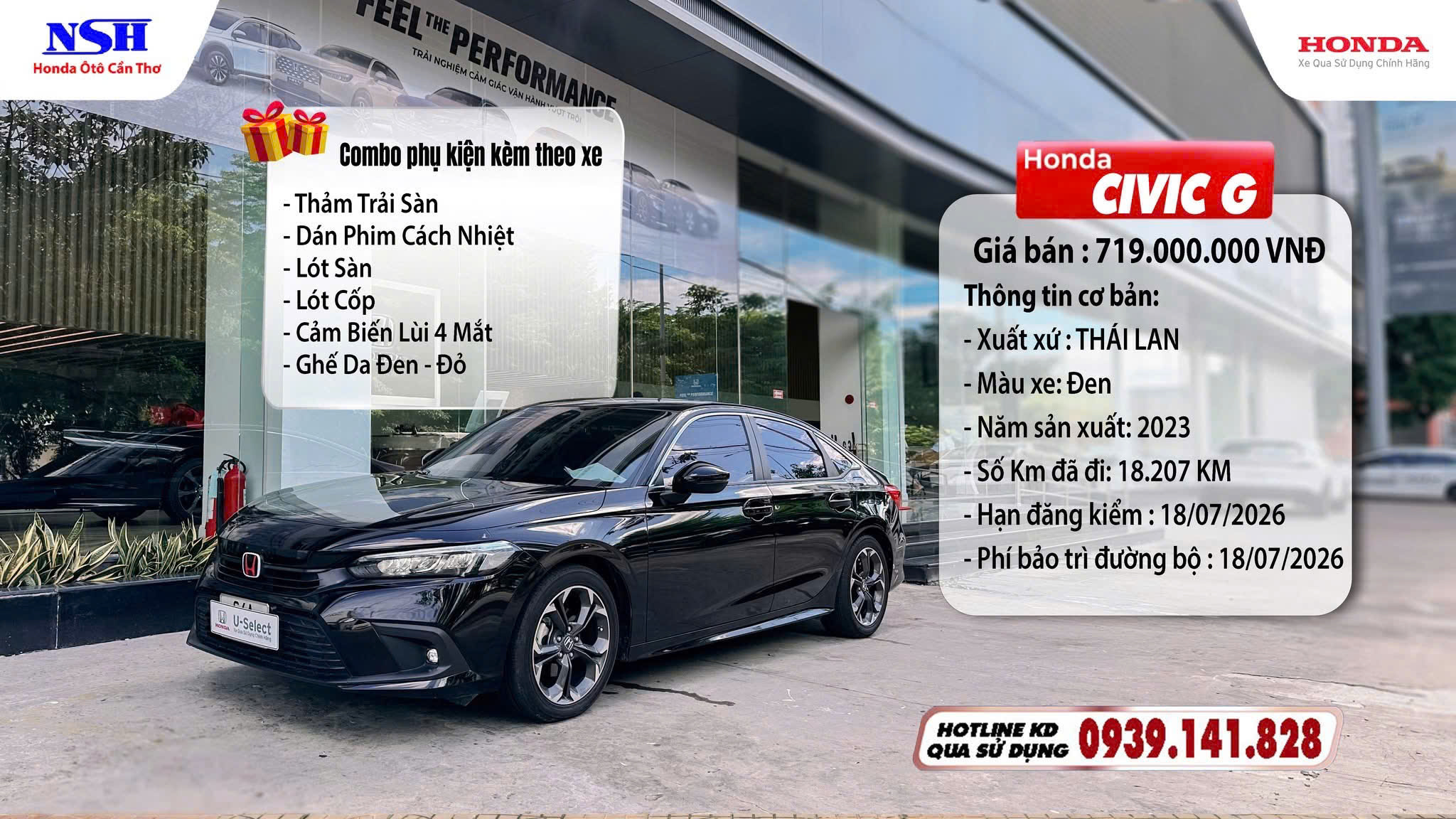 Bán xe Honda Civic G 2023 - 18.207km